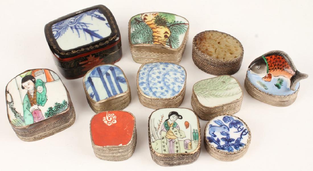 CHINESE PORCELAIN SHARD BOXES