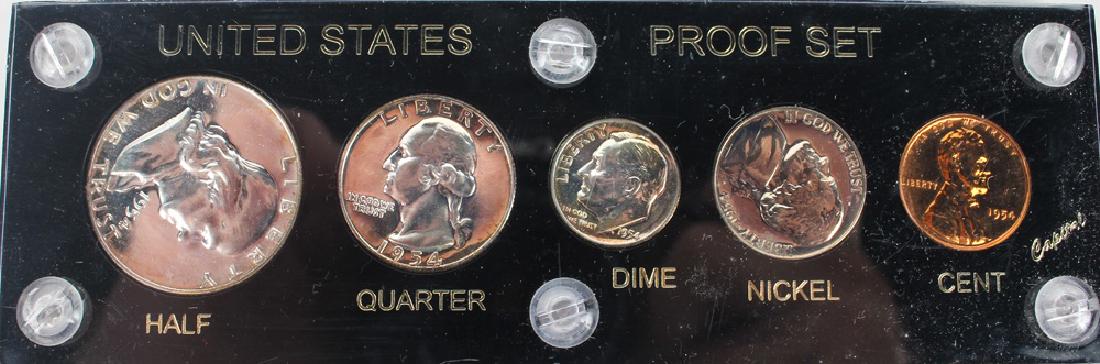 1954 UNITED STATES SILVER FIVE COIN PROOF SET