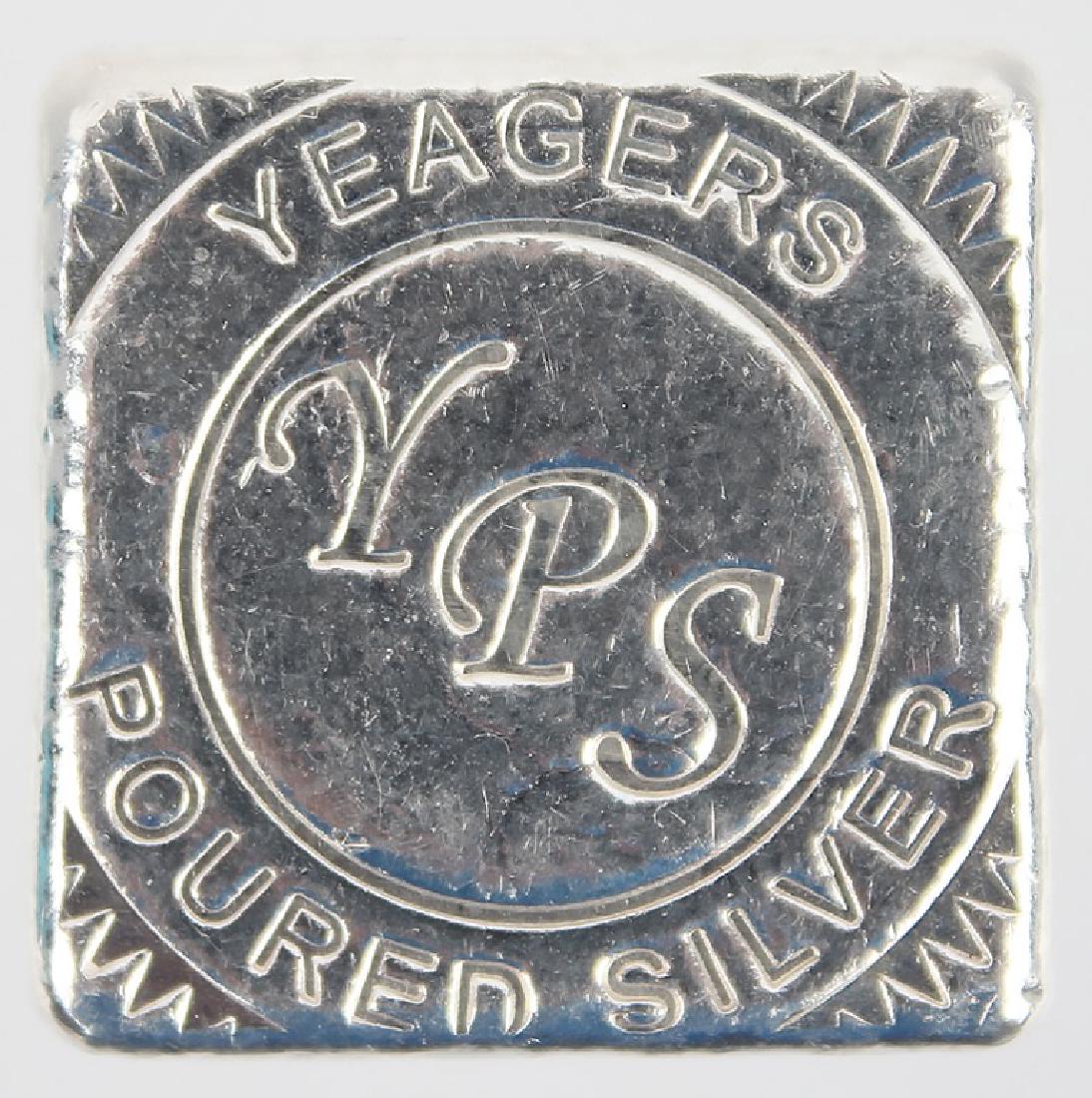 YPS .999 FINE SILVER FIVE TROY OUNCE CUBE