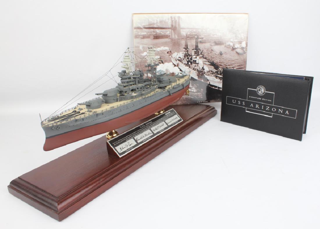 Uss Arizona Scale Model Ship Franklin Mint