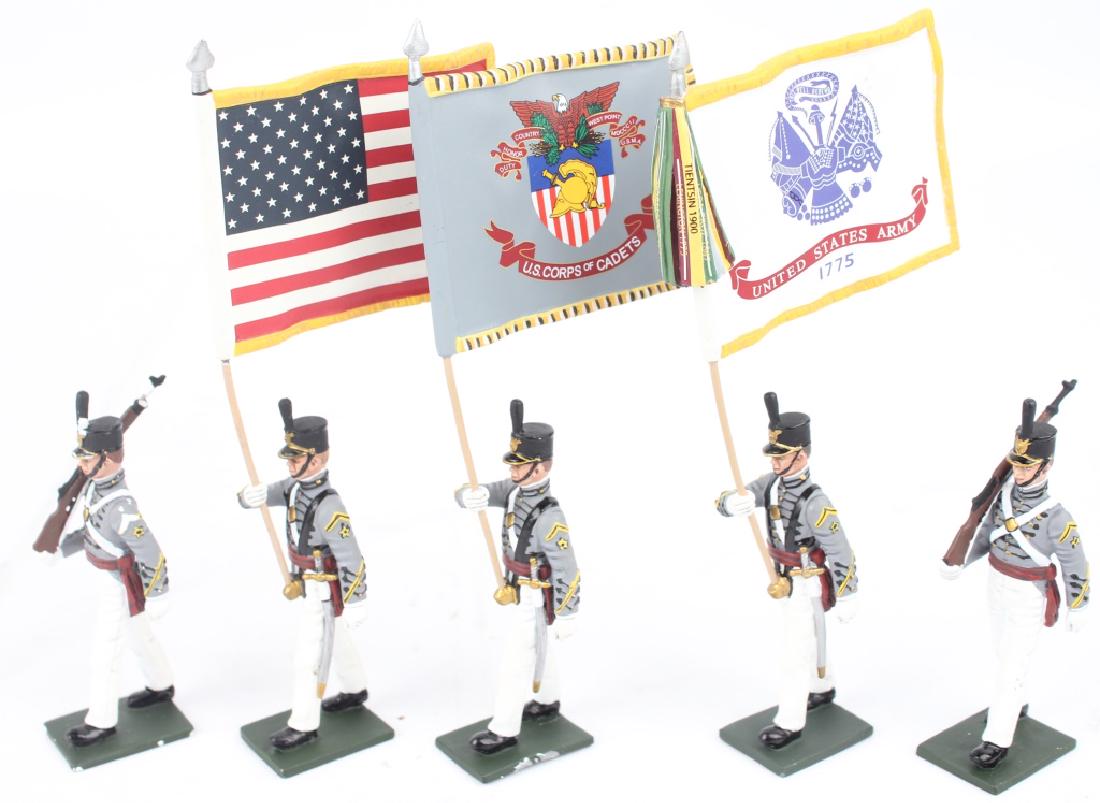 Vintage Scale Model Set Of 5 Army Color Guard