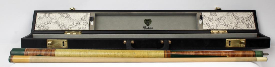 MEUCCI POOL CUE IN LEATHER COBRA CASE