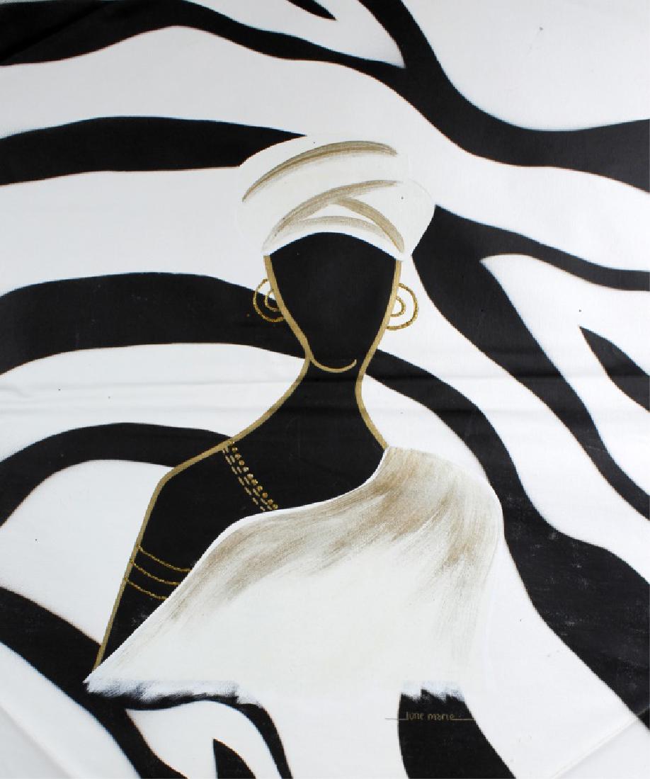 JUNE MARIE LITHOGRAPH ON CANVAS