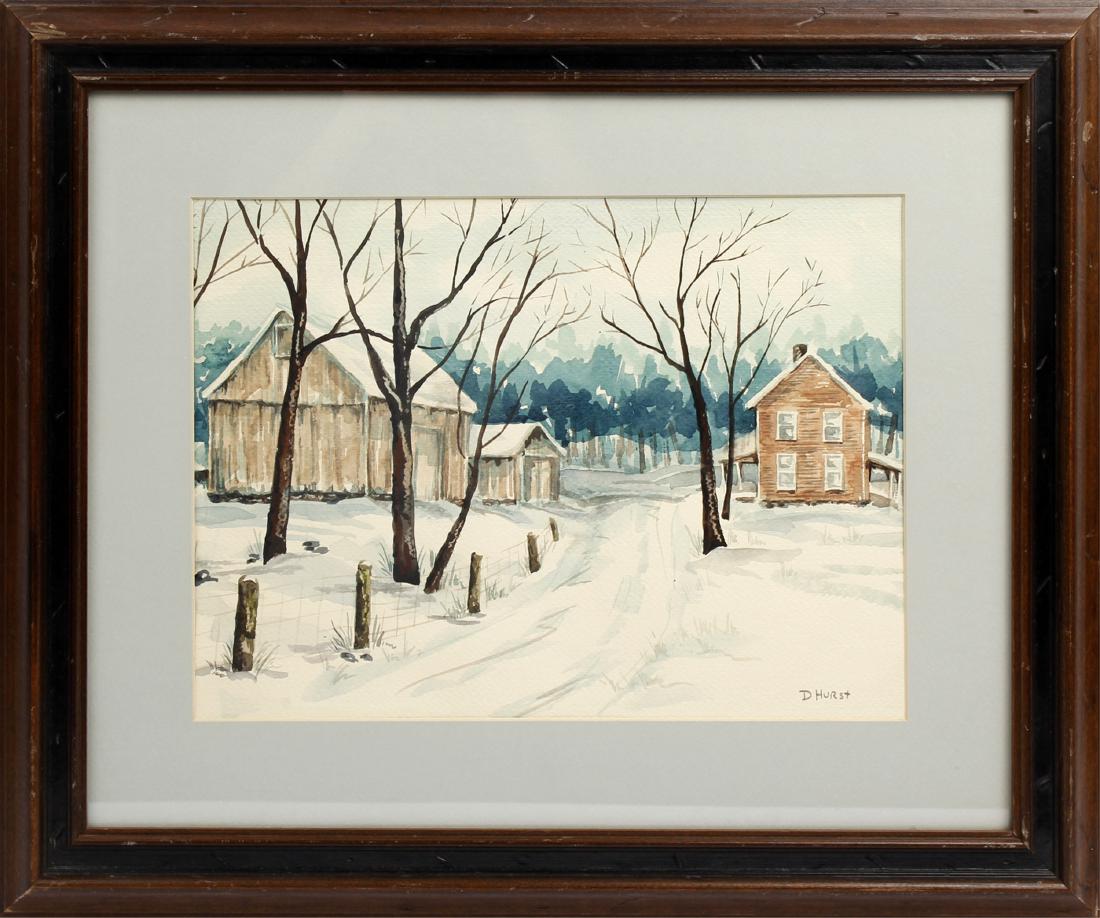 D. HURST LANDSCAPE WATERCOLOR