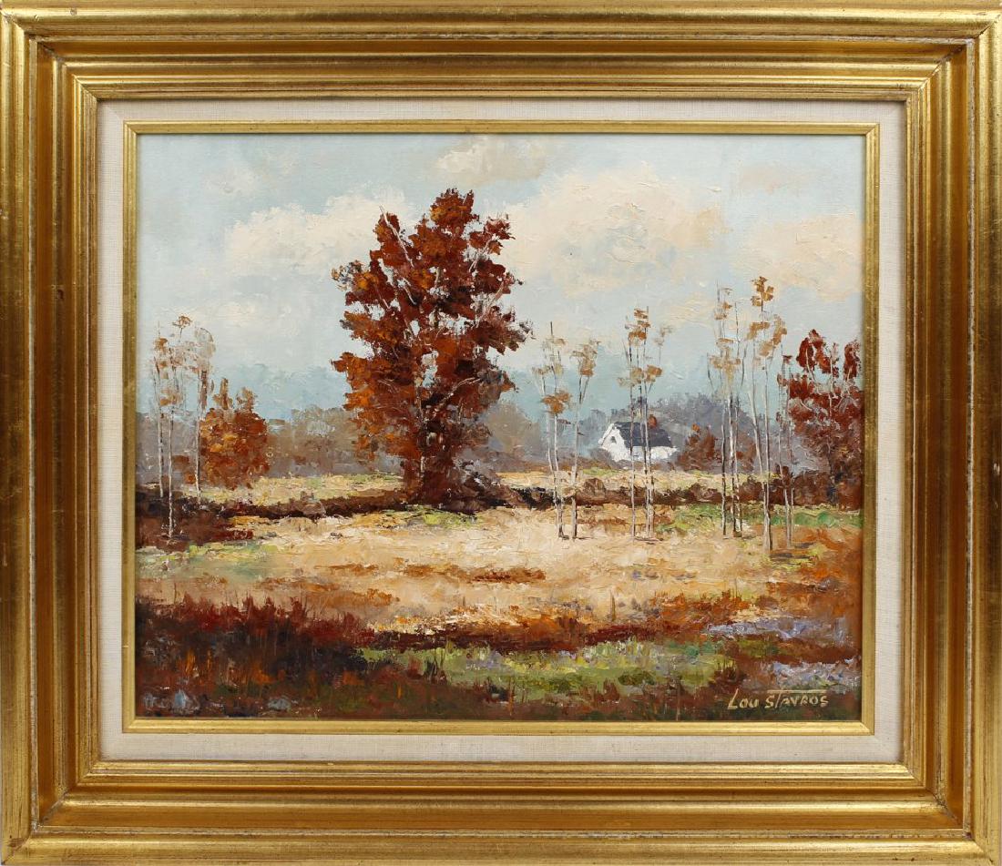 LOU STAVROS ORIGINAL PAINTING OIL ON BOARD