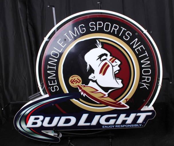 Fsu Seminole Bud Light Neon Sign