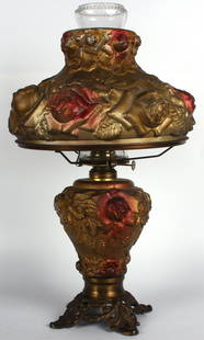Antique Glass Kerosene Lamp