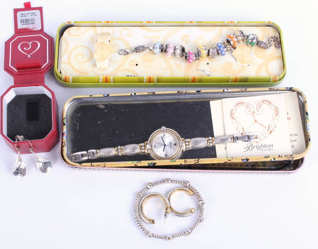 Brighton Ladies Jewelry & Wristwatch Lot Of 5