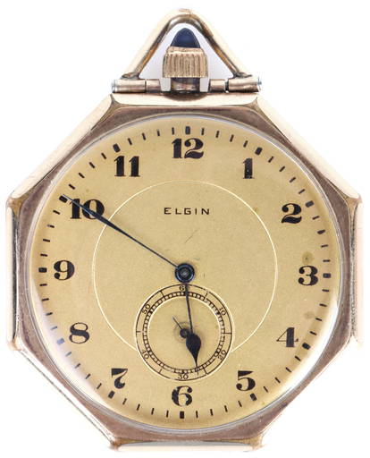 Vintage Elgin Octagon Men's Pocket Watch