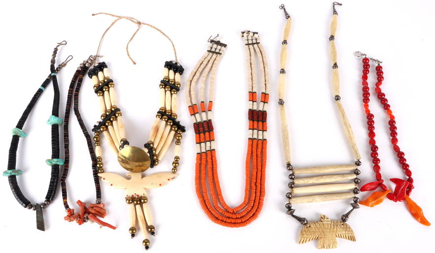 NATIVE AMERICAN STYLE NECKLACES - LOT OF 6 (#146120) on Jan 14, 2023 ...