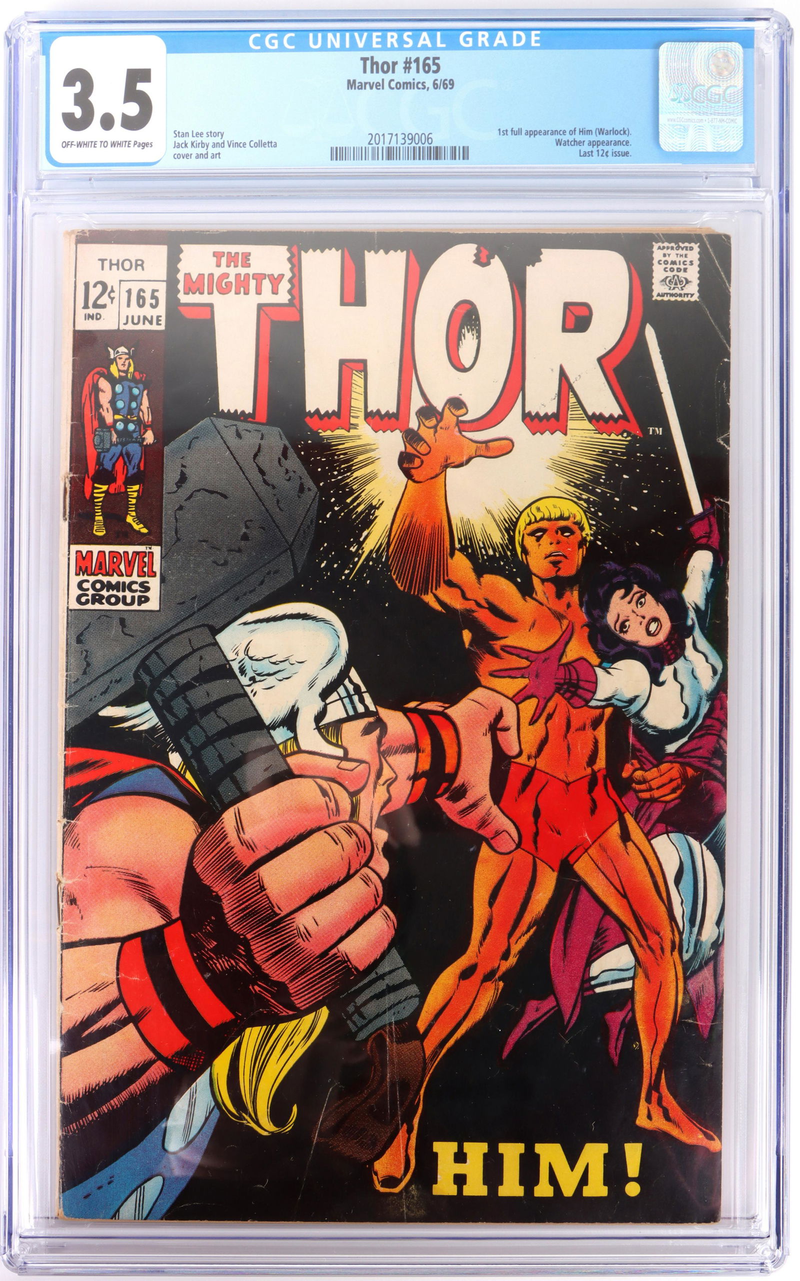 3.5 Cgc Thor #165: 1st Appearance Of Adam Warlock