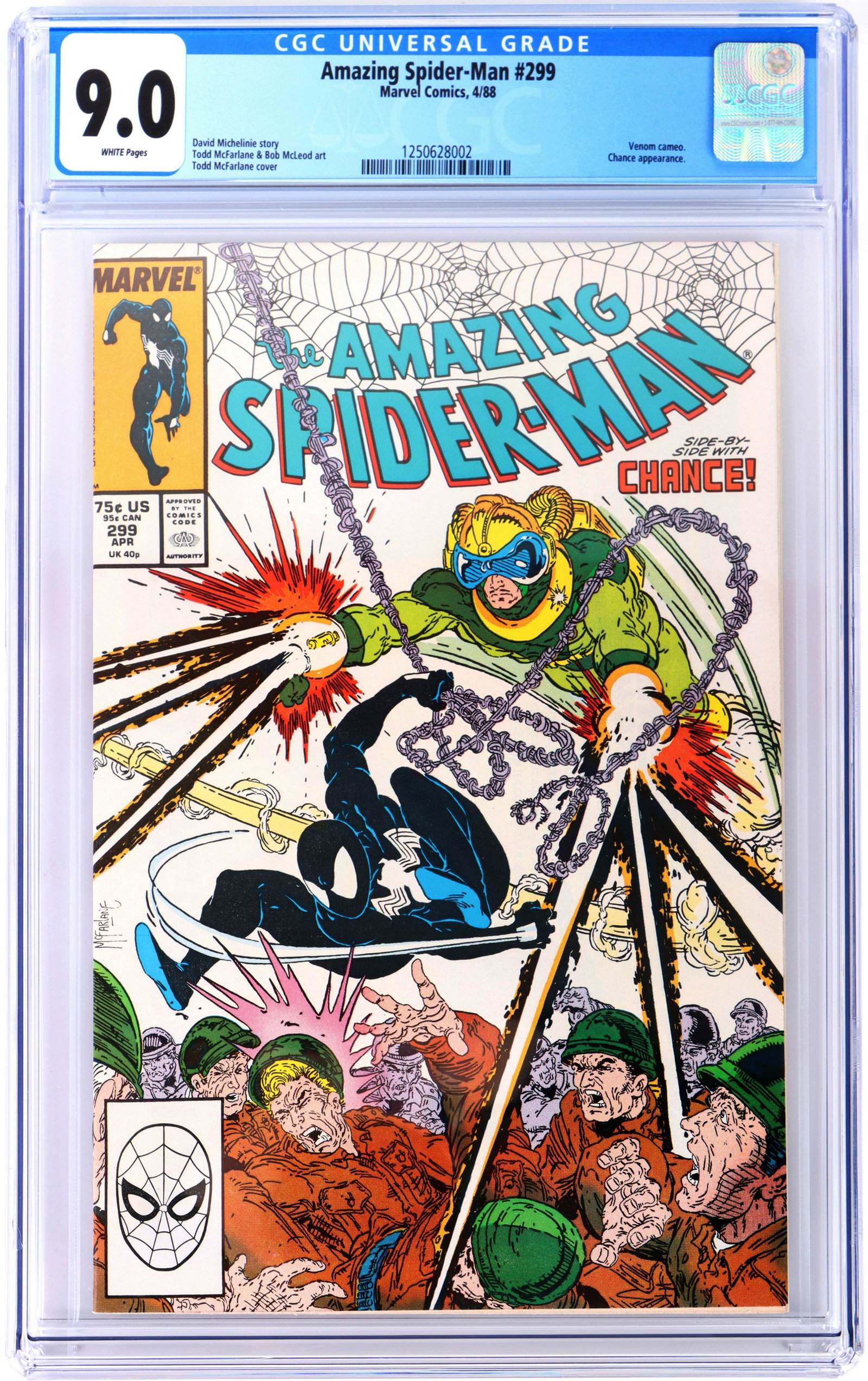 9.0 Cgc Amazing Spider Man #299: 2nd Venom Cameo