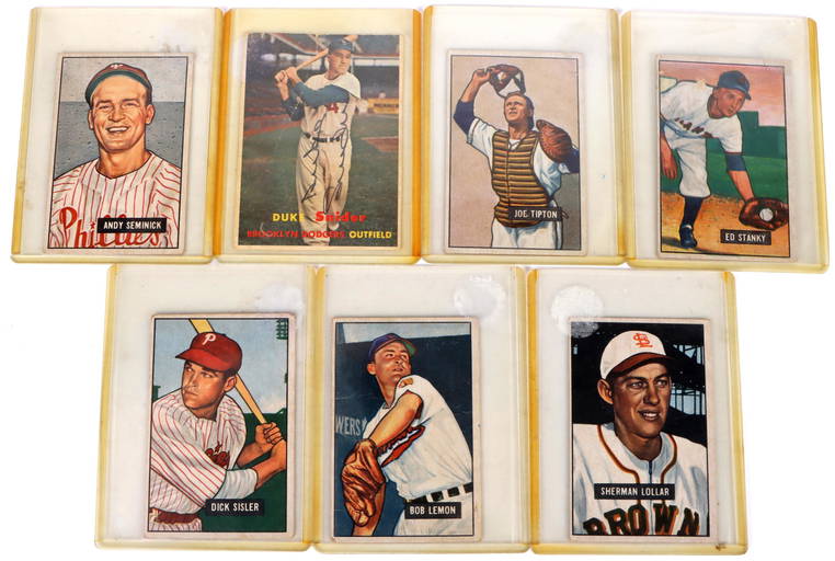 1950's Baseball Cards Lot Of 7
