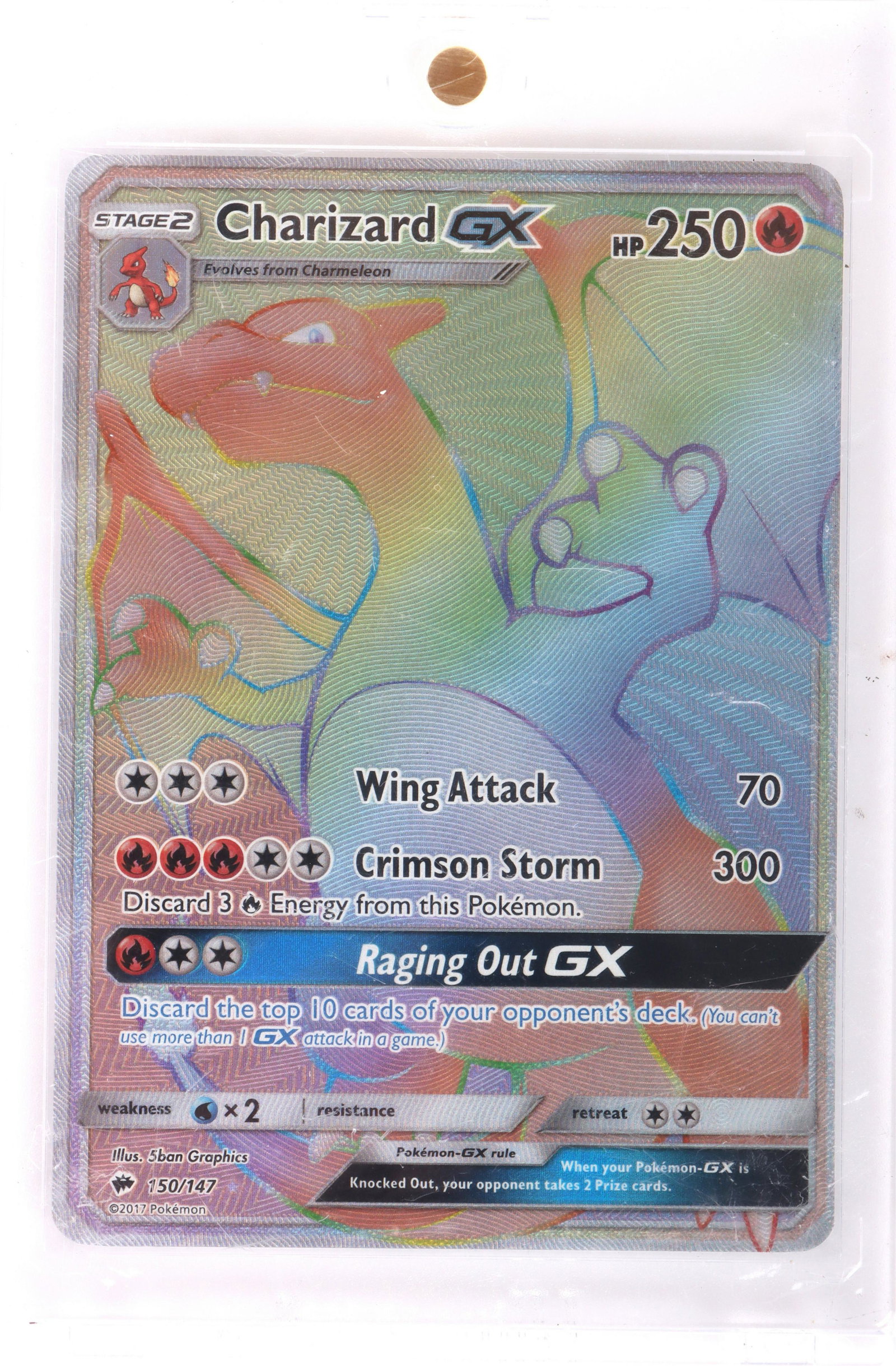 Charizard Gx 150/147 Burning Shadows Pokemon Card
