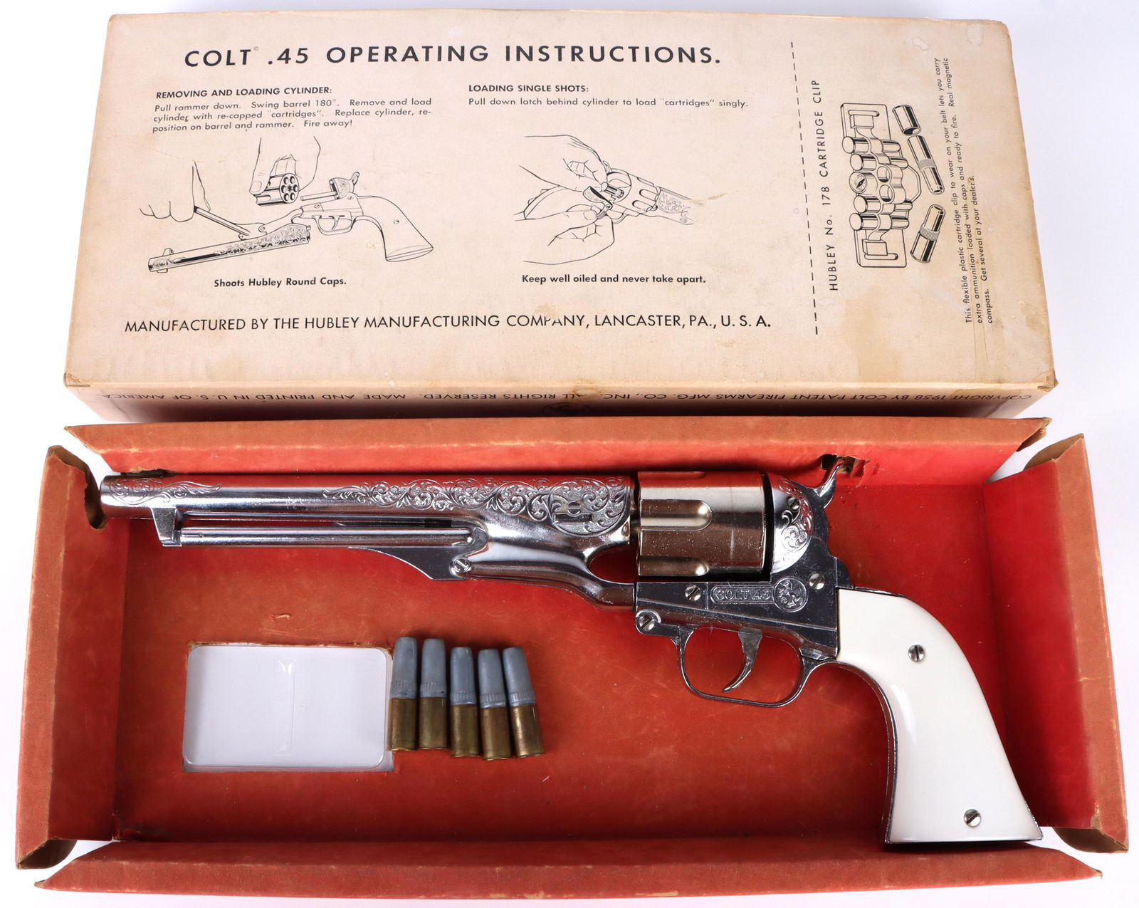 Vintage Hubley Colt .45 Replica W/ Original Box Auction