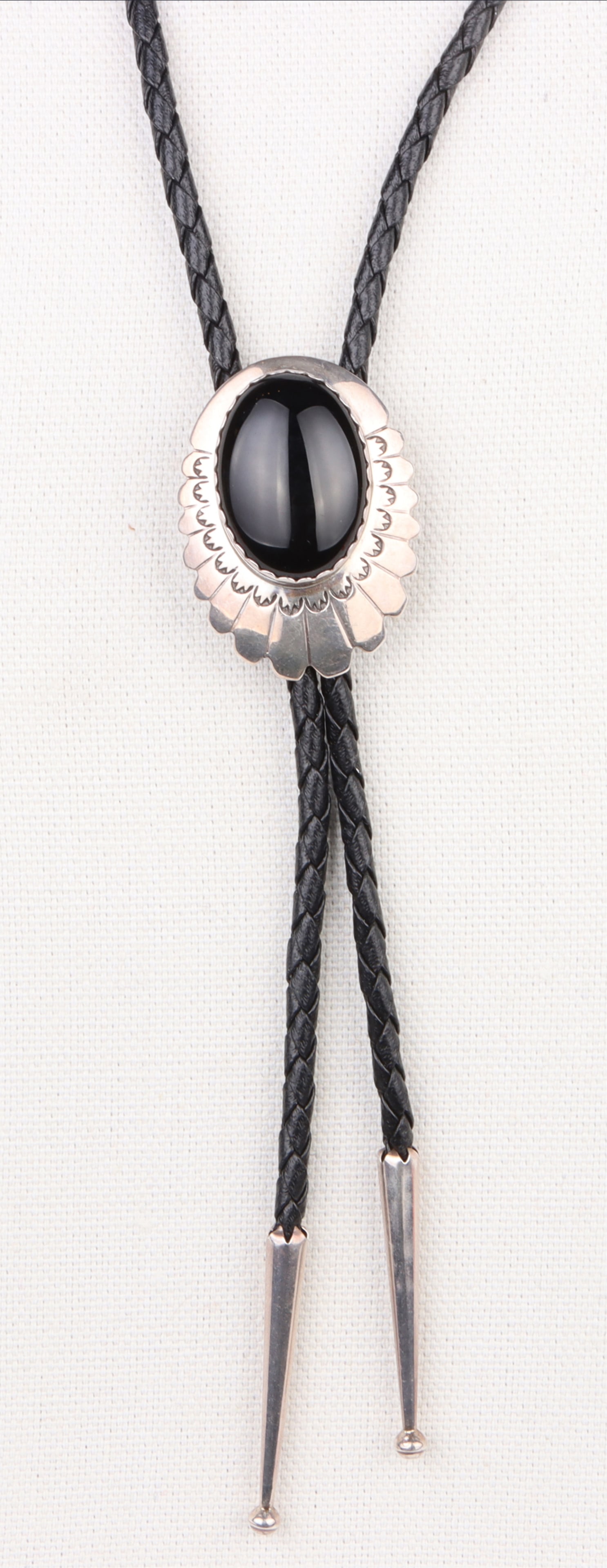 Navajo Native American Men's Stone Bola / Bolo Tie Auction