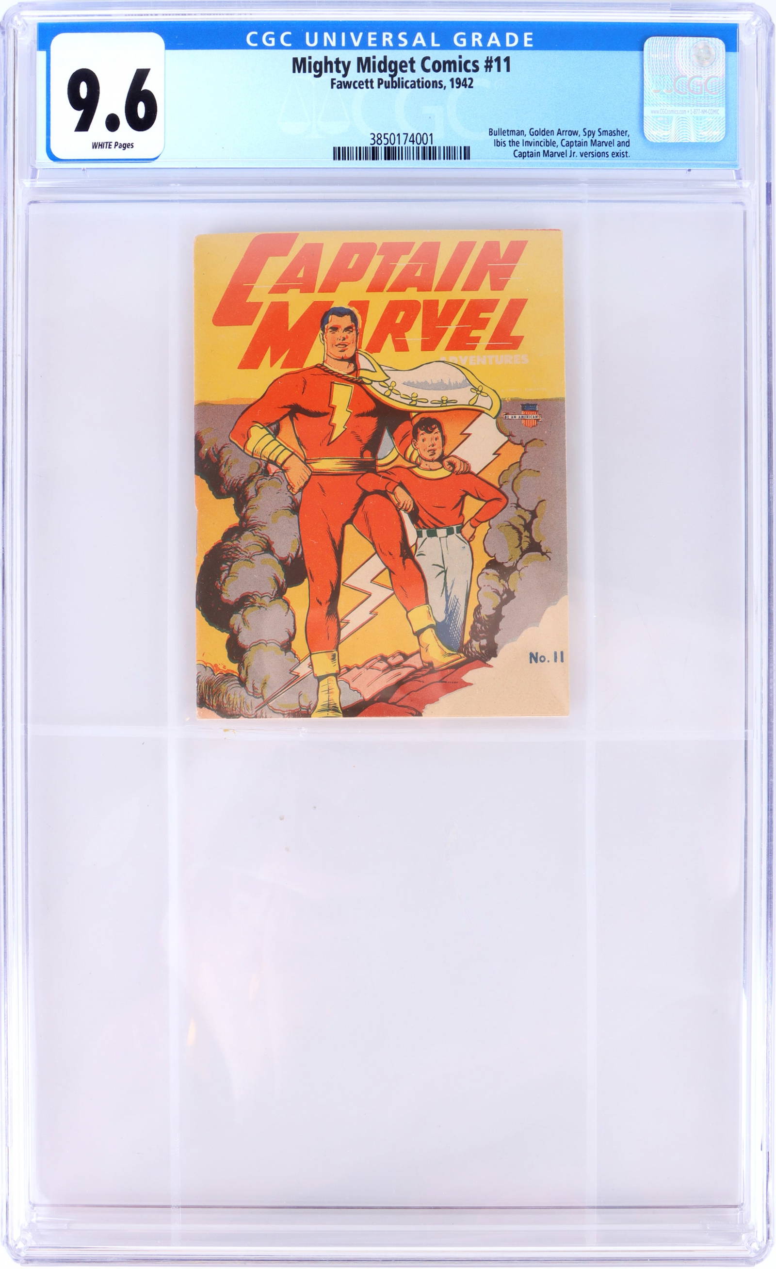Mighty Midget Comics #11 (1942) Cgc 9.6 White! Auction