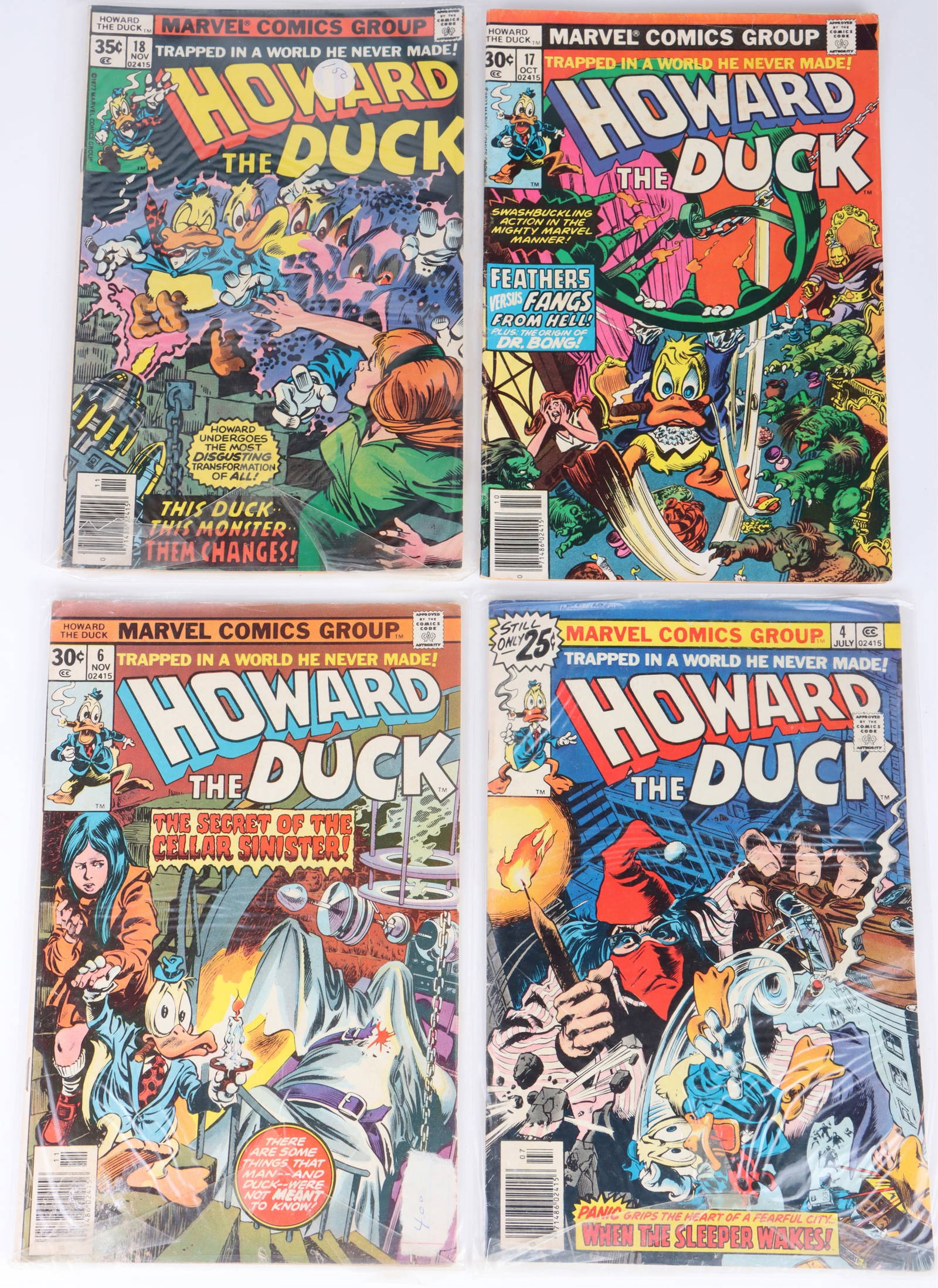 Howard The Duck Marvel Comic Books (4) Auction