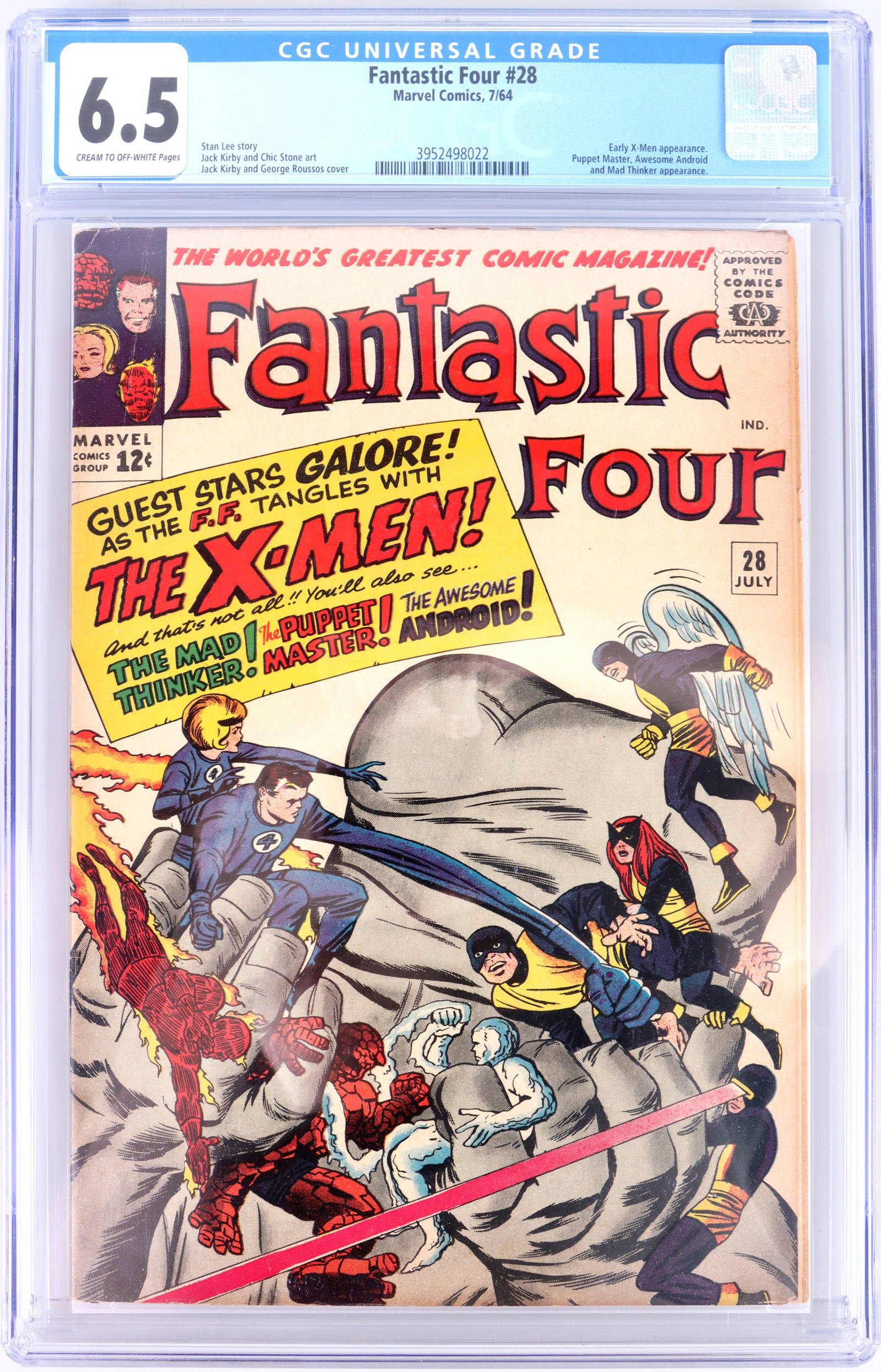 Fantastic Four #28 Cgc 6.5 - Early X-men App. Auction