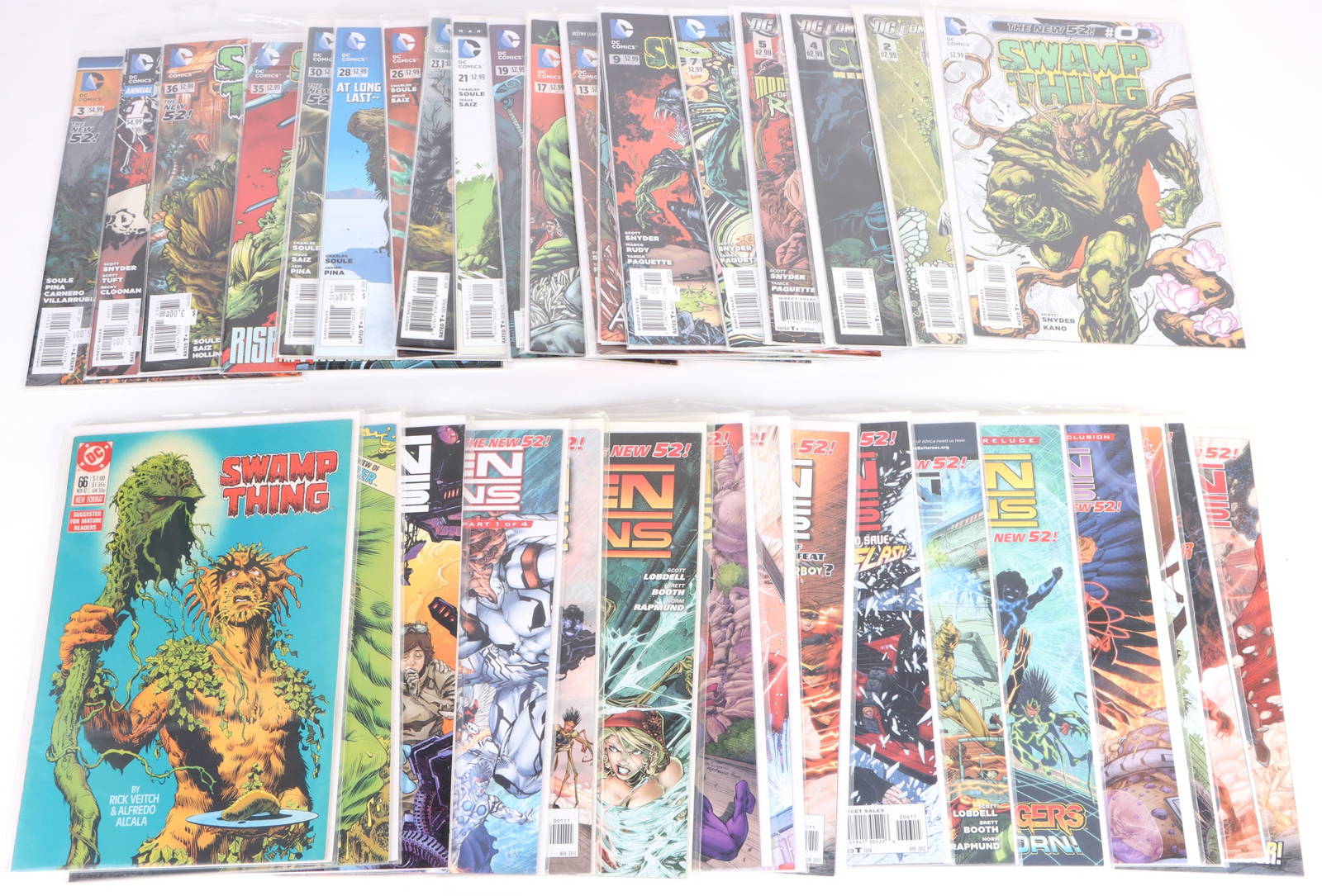 Dc Teen Titans + Swamp Thing Assorted Comics Lot Auction