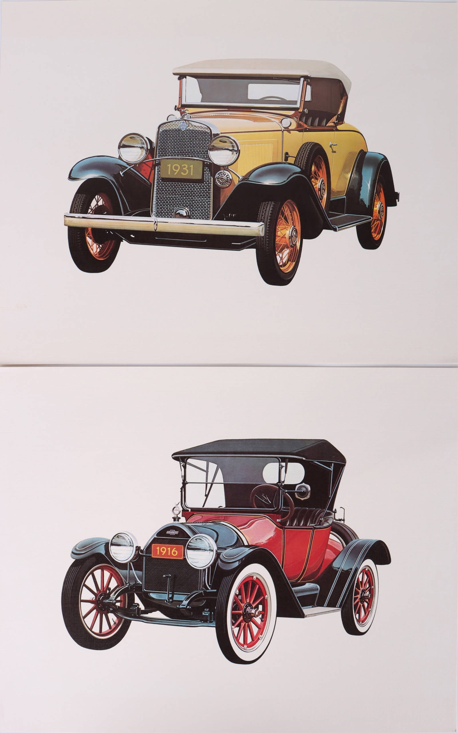 Historical Chevy Prints By Don Caton - Lot Of 2 Auction