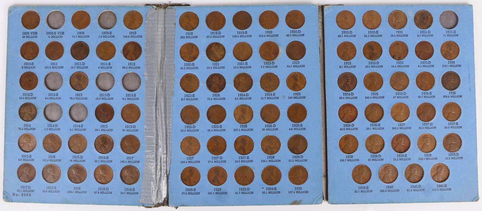 Lincoln Head Cent Collection 1909-1940 Type Set Auction