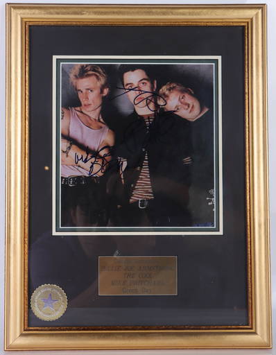 Green Day Autographed Framed Original Photo