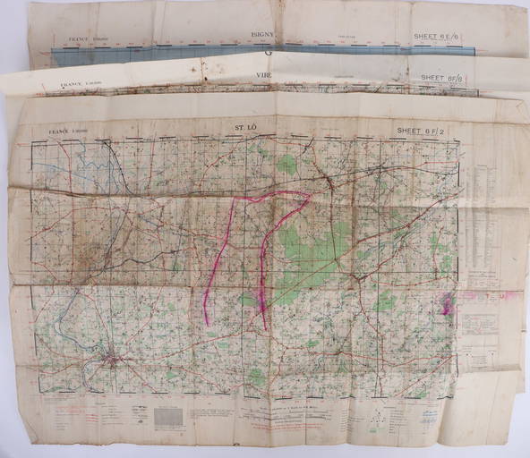 Wwii U.s. Military War Maps Of France (3)