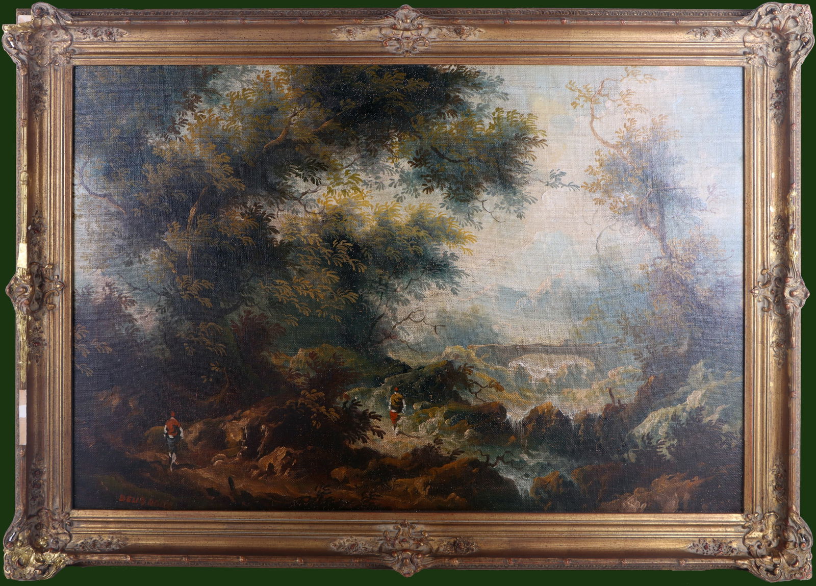 John Della Rocca 29 X 41" Original Oil Painting Auction