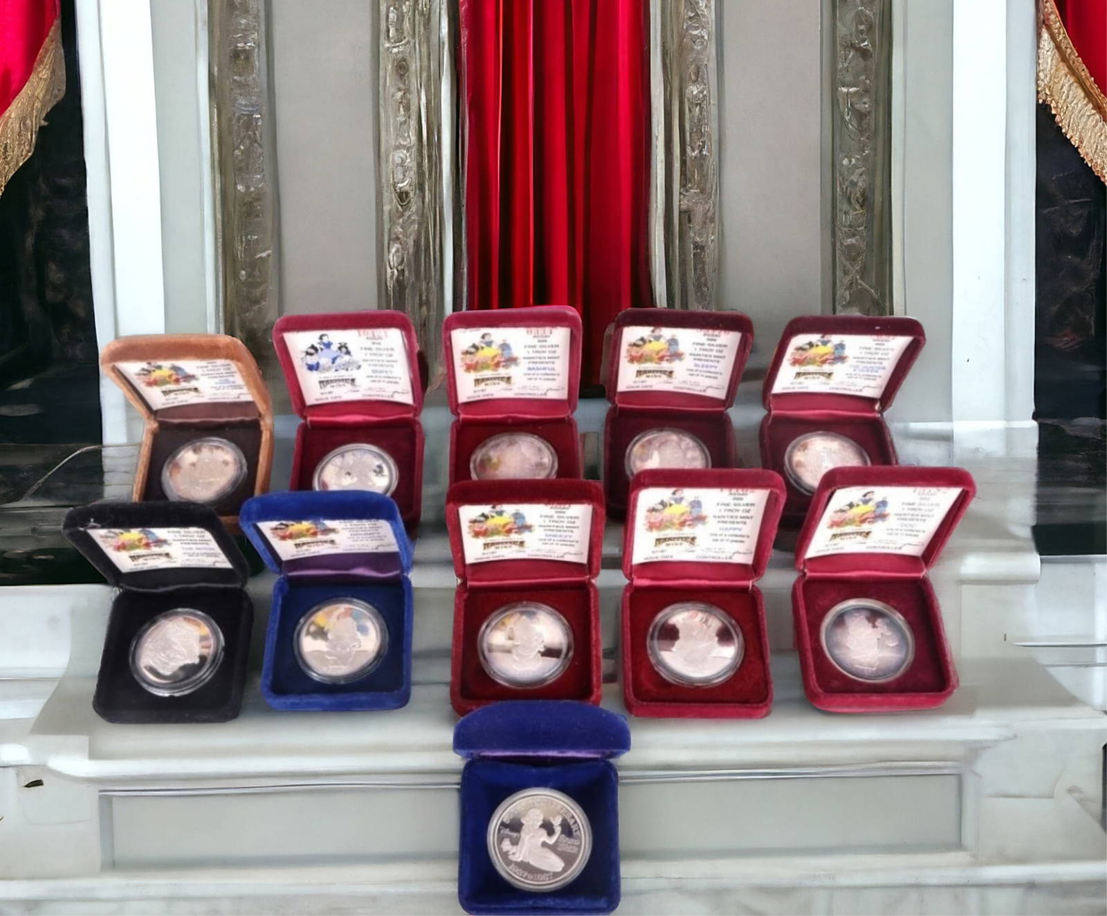 1987 Rarities Mint Snow White .999 Fine Silver Set Auction