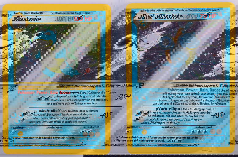 Pokemon Blastoise & Dark Blastoise Holo Cards