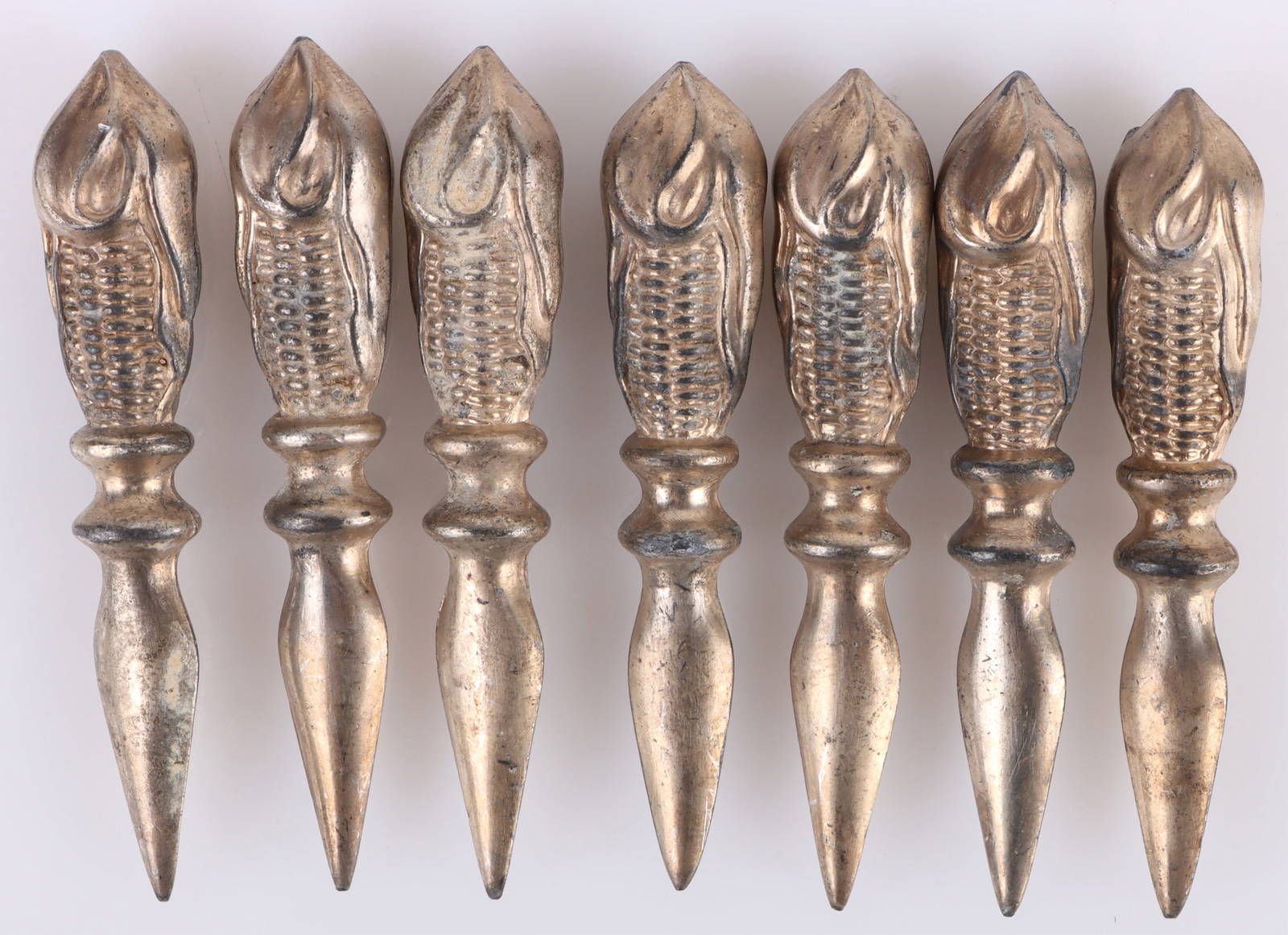 Antique Sterling Silver Corn On The Cob Picks Auction