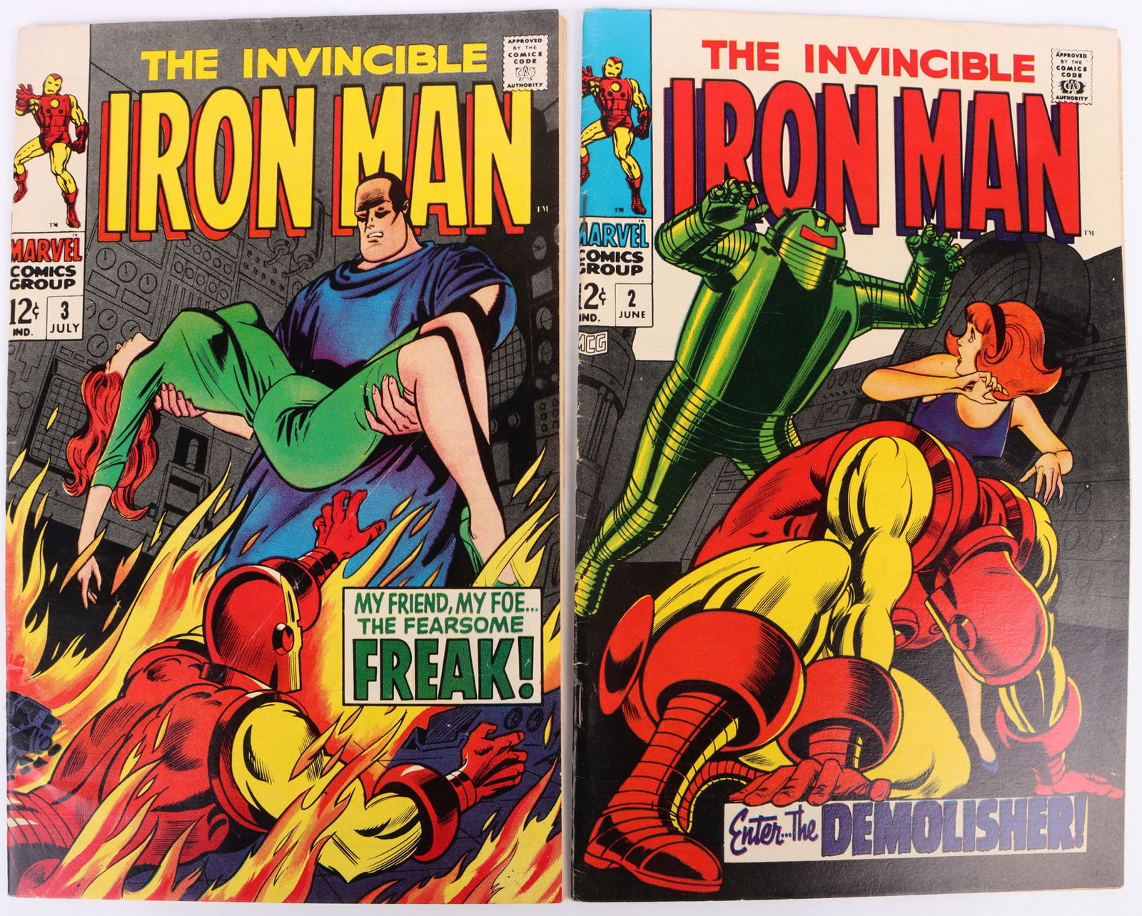 Iron Man #2 (1st Janice Cord) & #3 Comic Books Auction