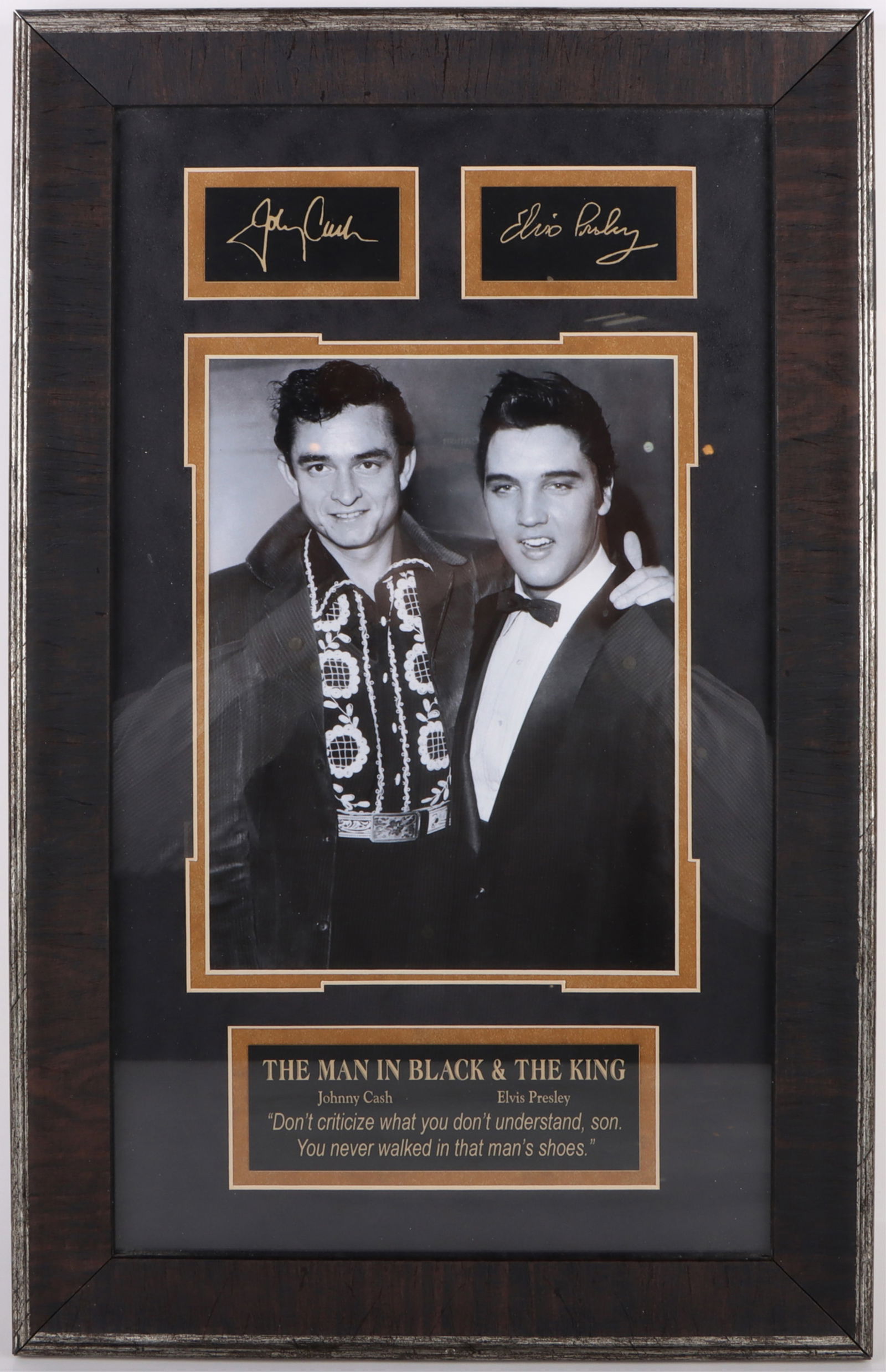 Elvis Presley & Johnny Cash Plaque Auction