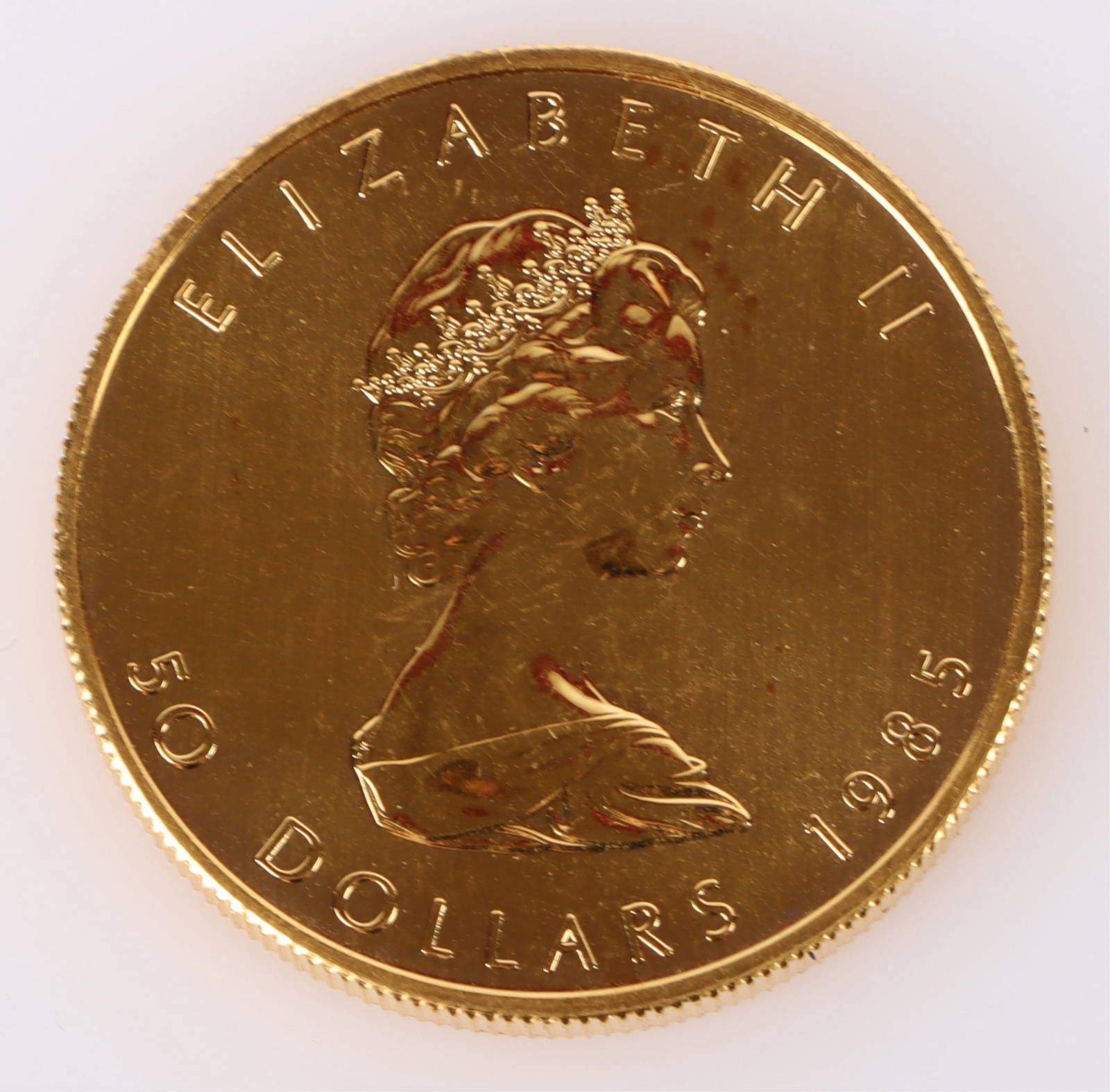 1985 Canada Elizabeth Ii 50 Dollar 1oz Gold Coin Auction