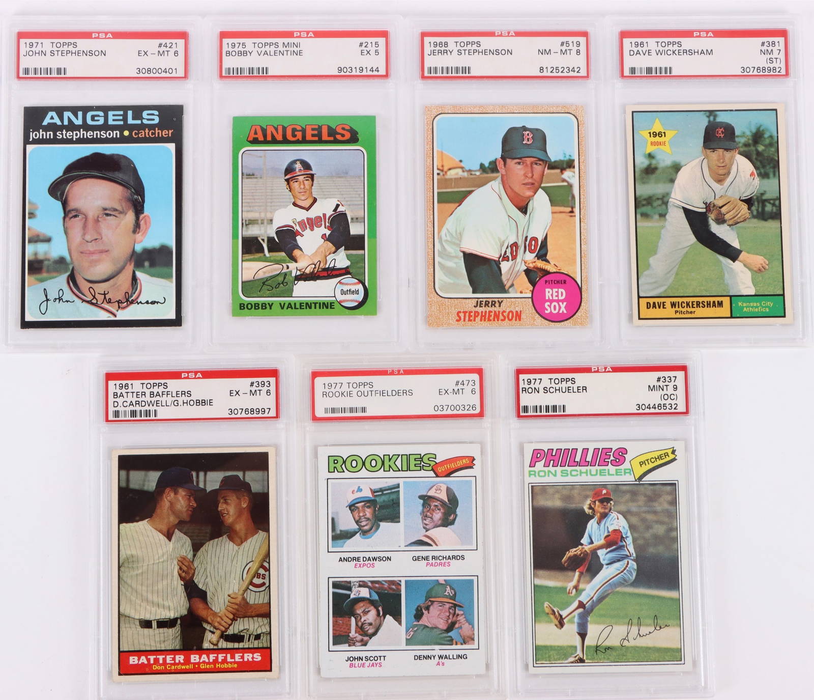 1960-1970 Topps Psa Graded Baseball Cards - (7) Auction