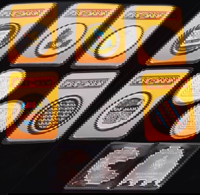 Assorted 1 Oz Fine Silver Pac-man Bullion - (9) Auction
