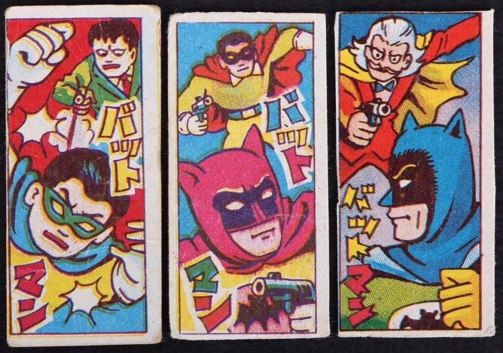 Batman Menko Vintage Japanese Cards -1960's (3) Auction