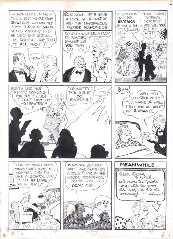 Gus Mager (as Watso) Hawkshaw The Detective Strip Auction