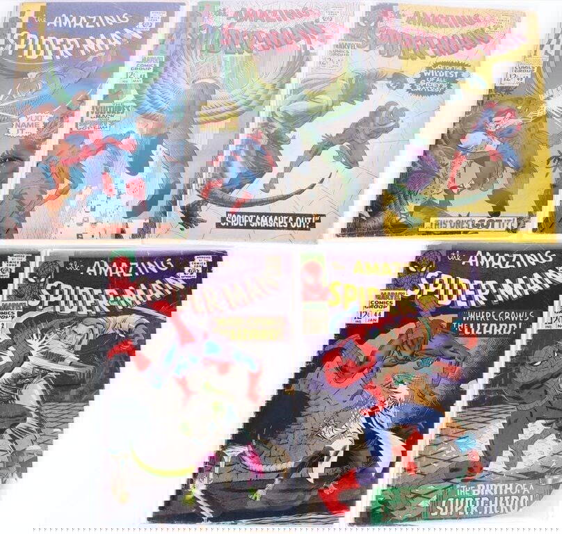 Amazing Spider-man Key Comics #42, 44, 45, 48 & 49 Auction