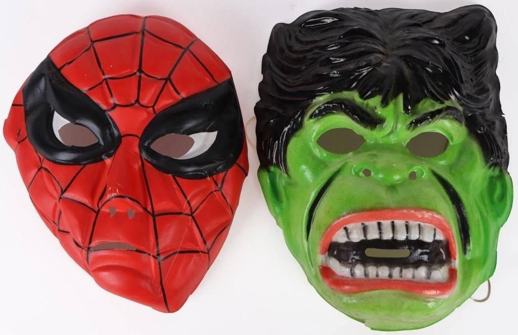 1973 Ben Cooper Spider-man And Hulk Masks Auction