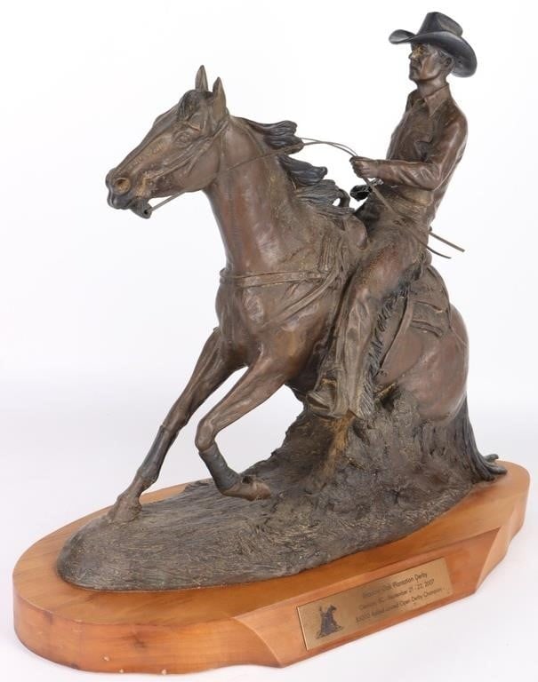 Mehl Lawson Western Cowboy Bronze Sculpture Auction