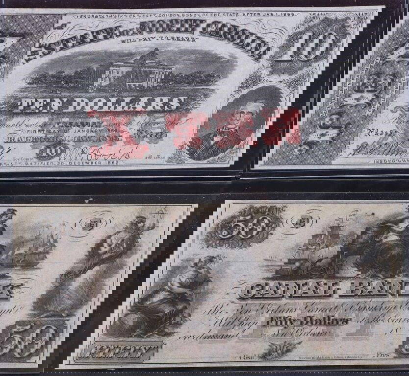 Two Confederate Civil War Obsolete Banknotes - Jul 05, 2025 | Florida ...