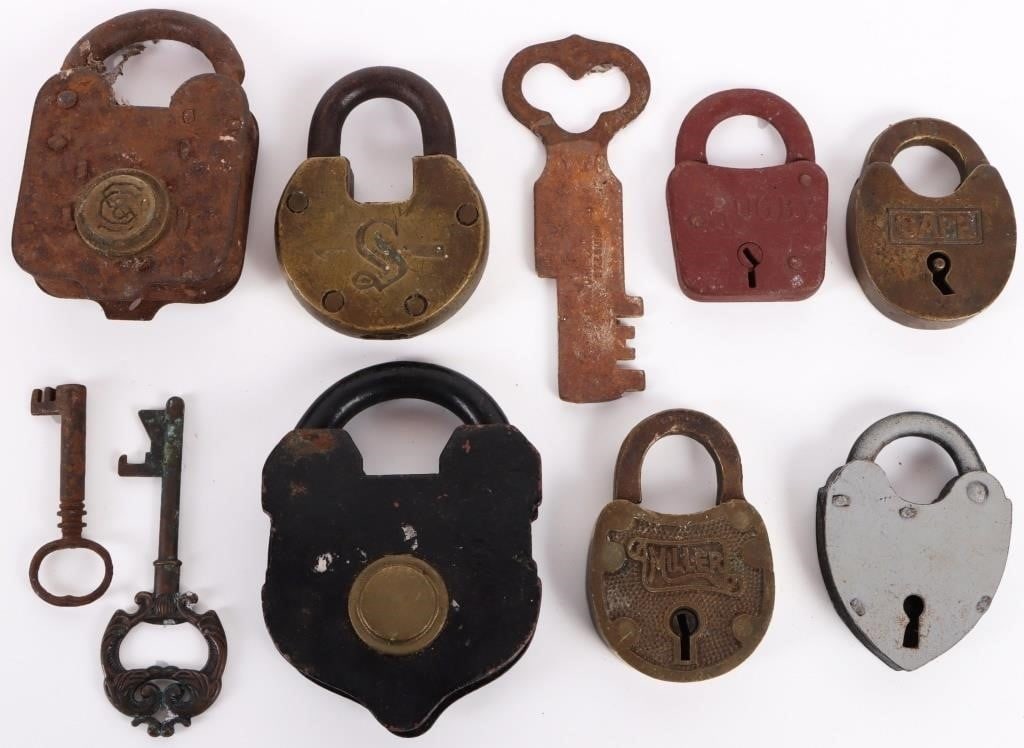 Antique Locks And Keys Collection - 7 Locks 3 Keys - Jul 05, 2025 ...