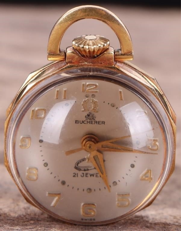 Vintage Gf Ball Clock Titus Watch Co. 21 Jewels Auction
