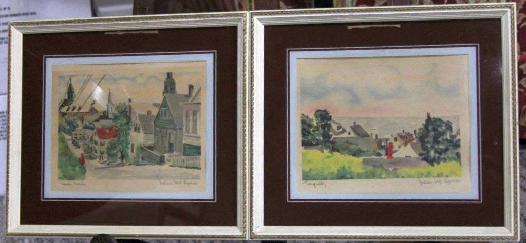 (2) Framed Watercolor Prints William Mck Spierer