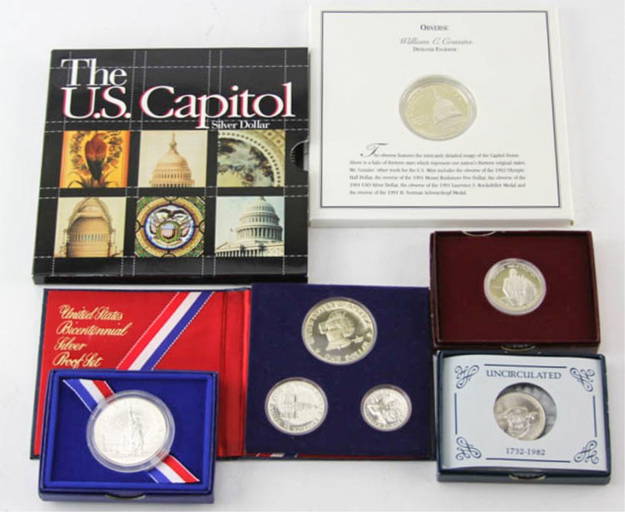 Mixed Us Silver Proof & Uncirculated Coins