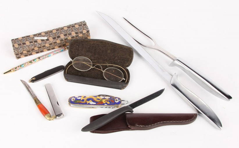 Mixed Estate Items Gerber Carving Set & More