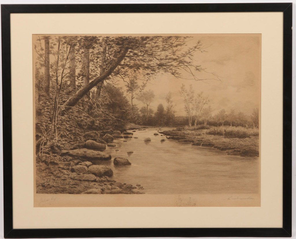 A DRESCHER AFTER JULIAN RIX ETCHING - SIGNED