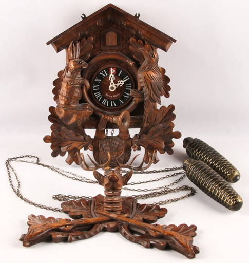 WOODEN CASE SWISS CUCKOO CLOCK - May 14, 2016 | Florida Estate Sales ...